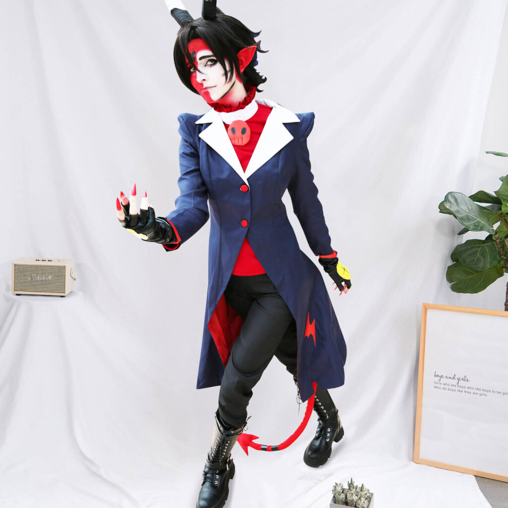 Hazbin Hotel Cosplay Costume Helluva Boss Outfit Blitzo Halloween Costume Suit For Adult Nalagila