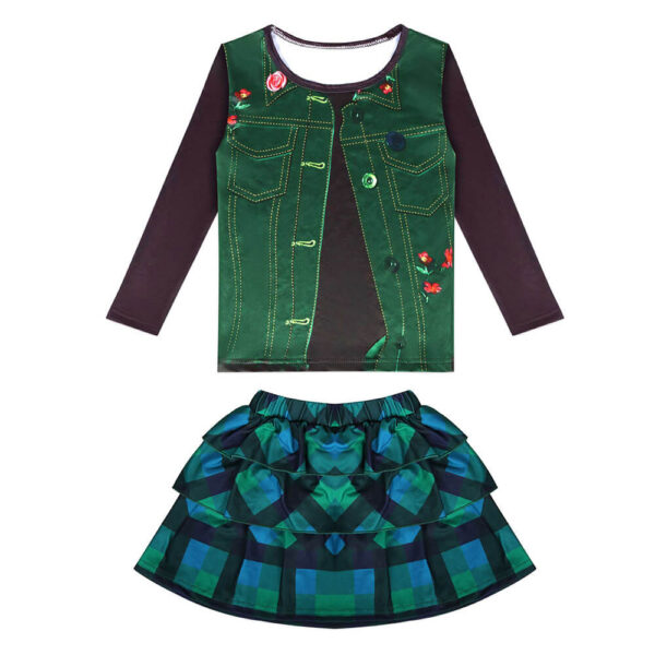 Kids Zombies Zoey Cosplay Suit Tops and Skirt Full Set for Girls Fancy ...