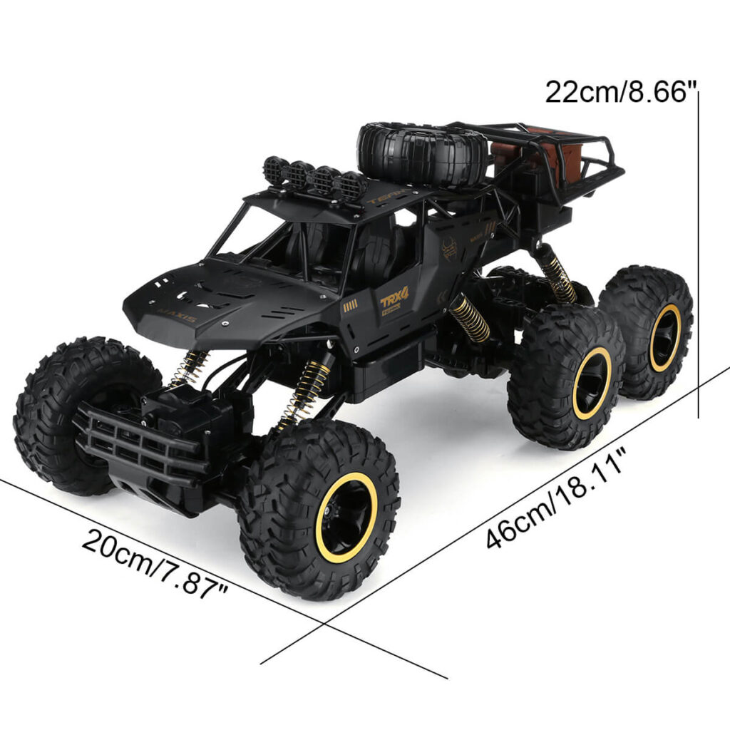 6-wheel RC Monster Truck with Double Motors & Strong RC Car Body 1/12 ...
