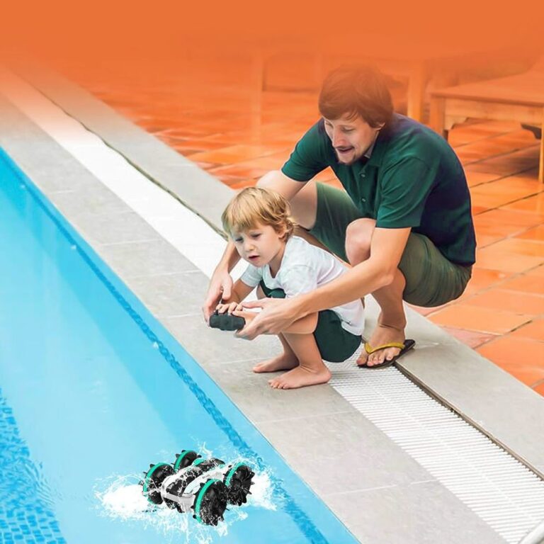 Amphibious Stunt RC Car 360° Rotate and 180° Flips Water Land Remote ...