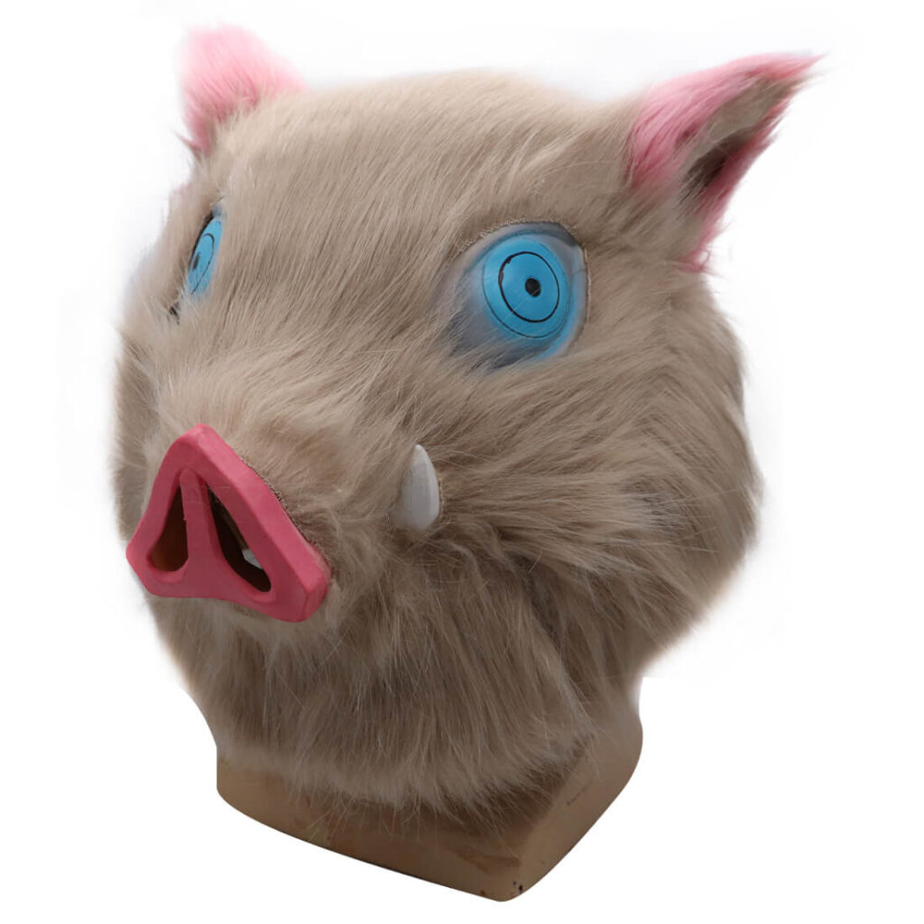 Hashibira Inosuke Mask Pig Plush Helmet Kimetsu no Yaiba Cosplay ...