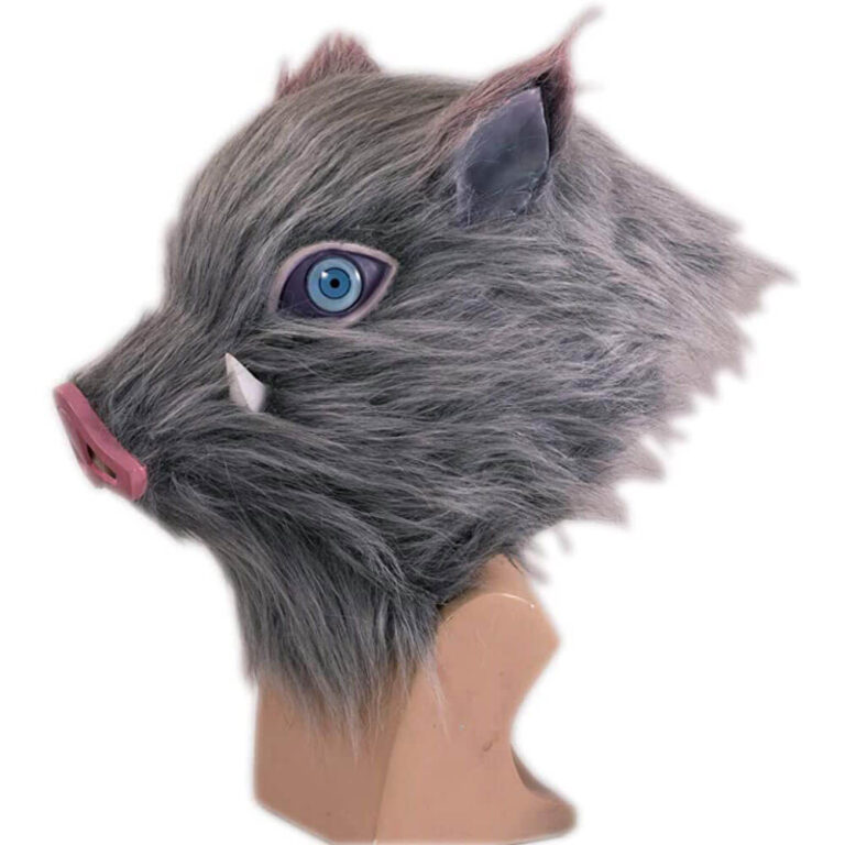 Hashibira Inosuke Mask Pig Plush Helmet Kimetsu no Yaiba Cosplay ...