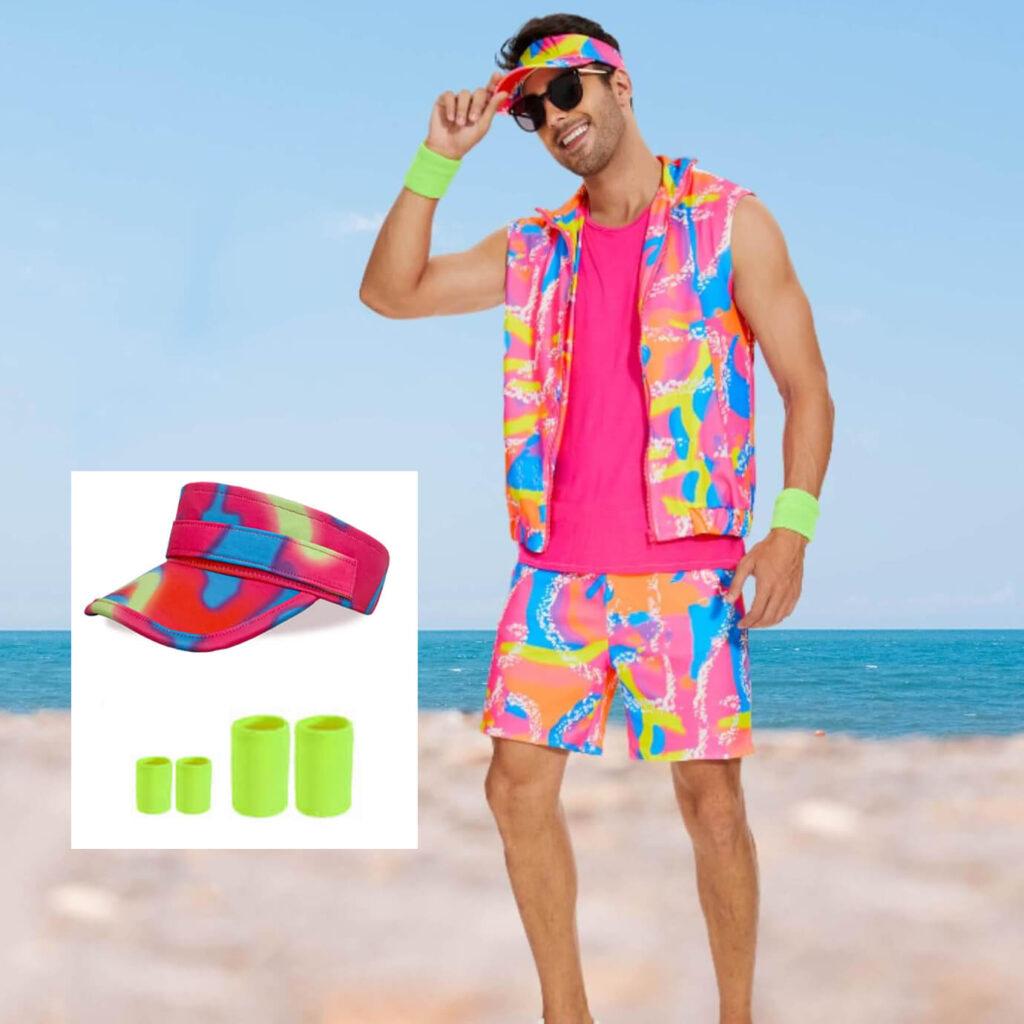 Fashion Rollerblade Costume 80s Workout Margot Robbie and Ryan Gosling ...