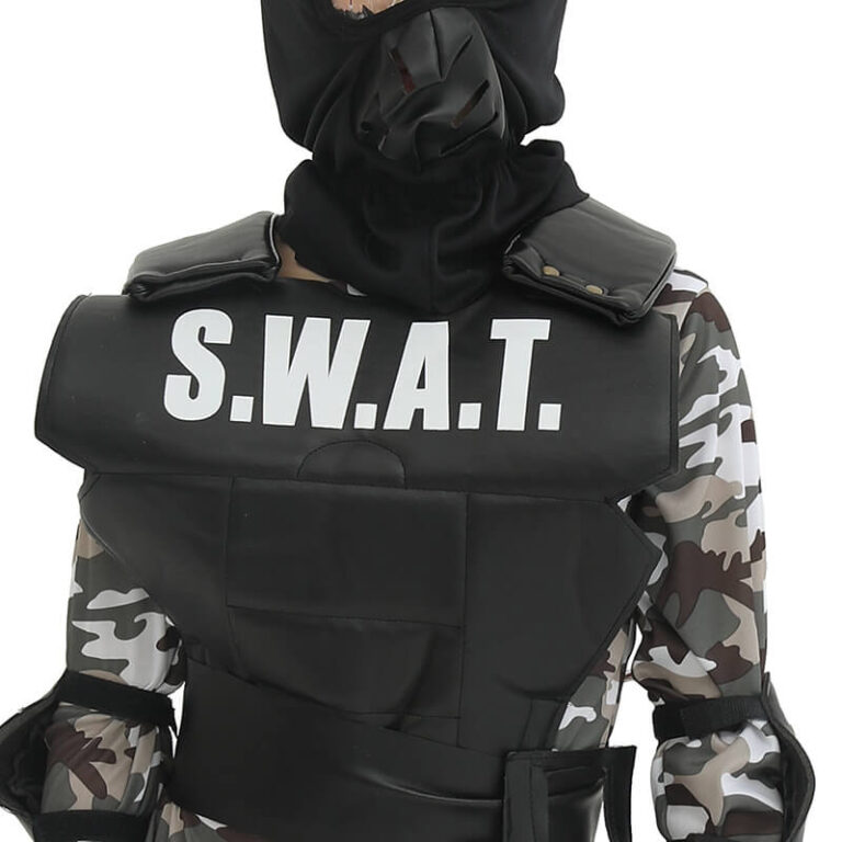 Kids SWAT Costume Tactical Vest Helmet and Camouflage Suit Police ...