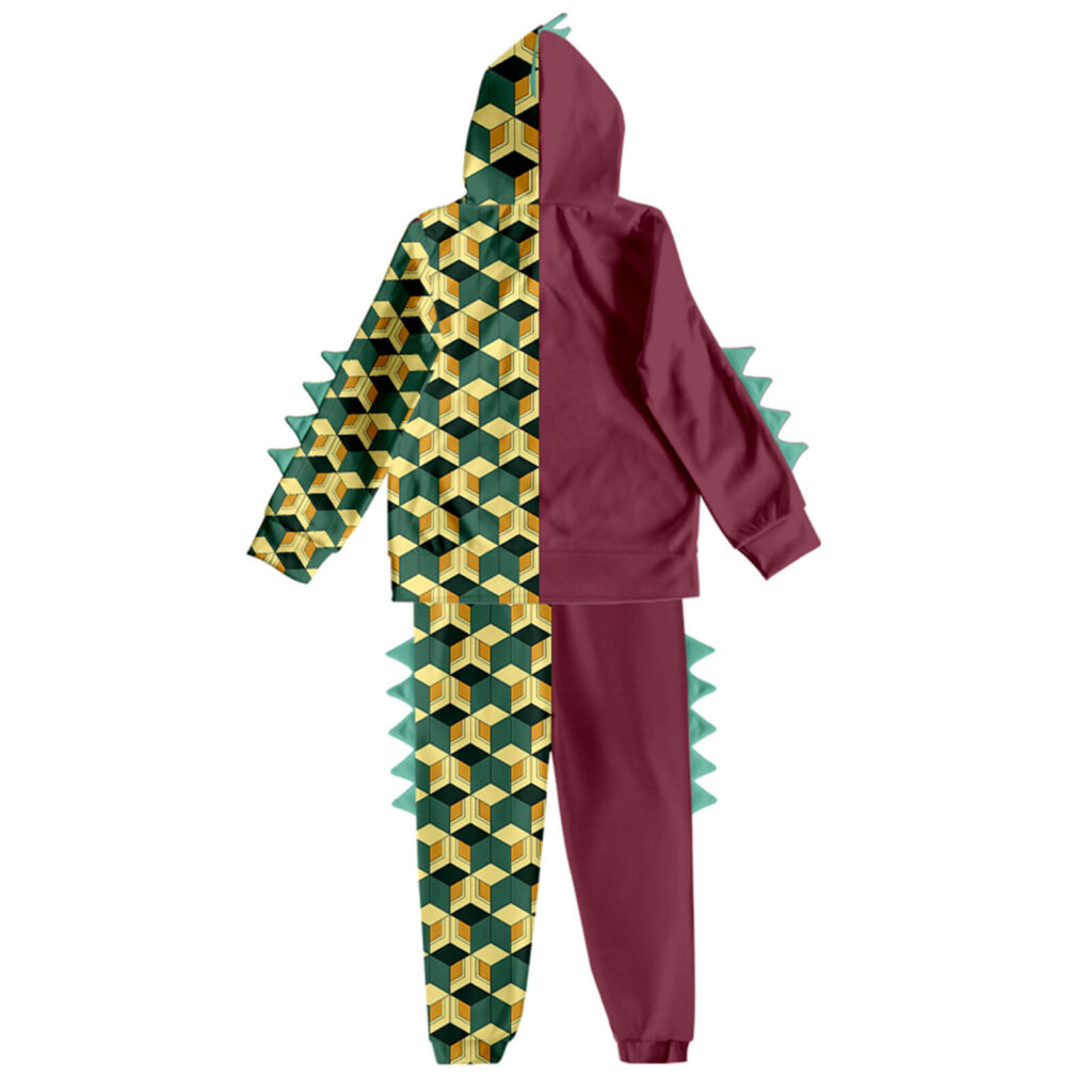 Kids Dinosaur Hoodie and Pants Demon Tanjiro Zenitsu Nezuko Shinobu ...