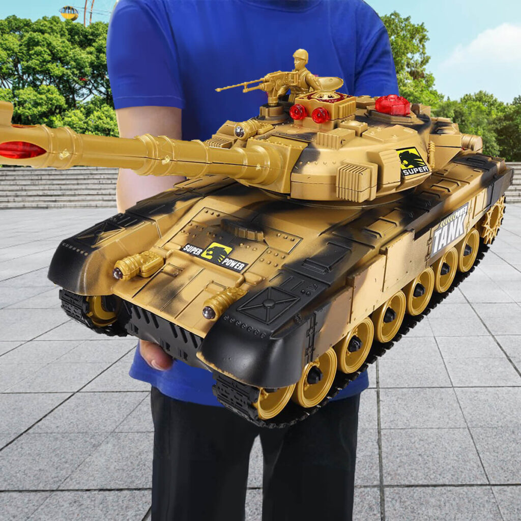Kids RC Battle Tank Remote Control Army Tank Super Battle Launch Remote ...