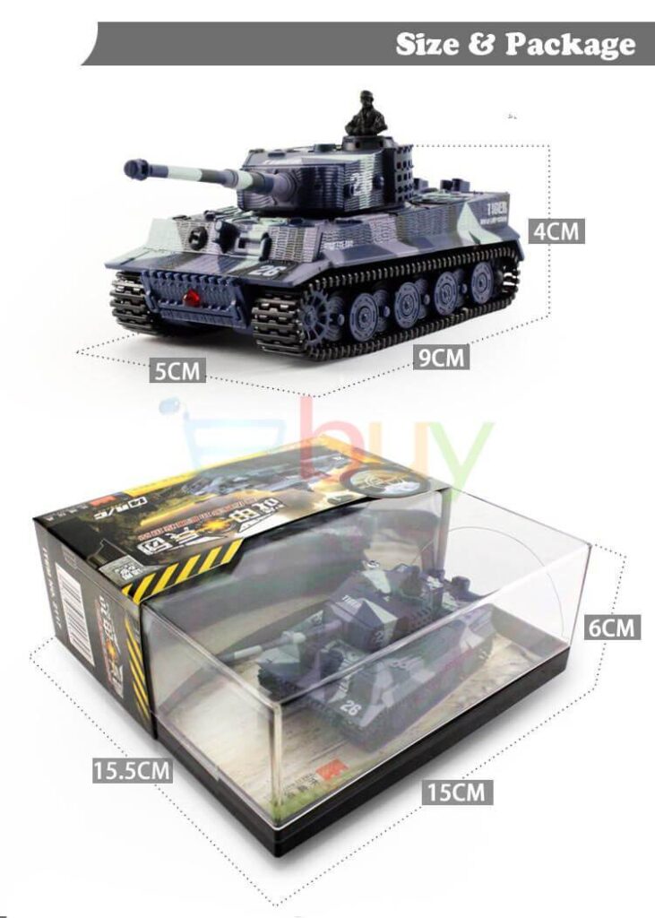 1:72 Remote Control Battle Tank Panzer Tank German Tiger Armored ...