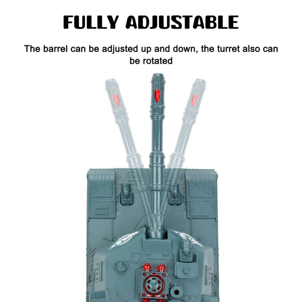 2.4G RC Tank Remote Control Battle Tank 350 Rotatable Turret Crawler ...