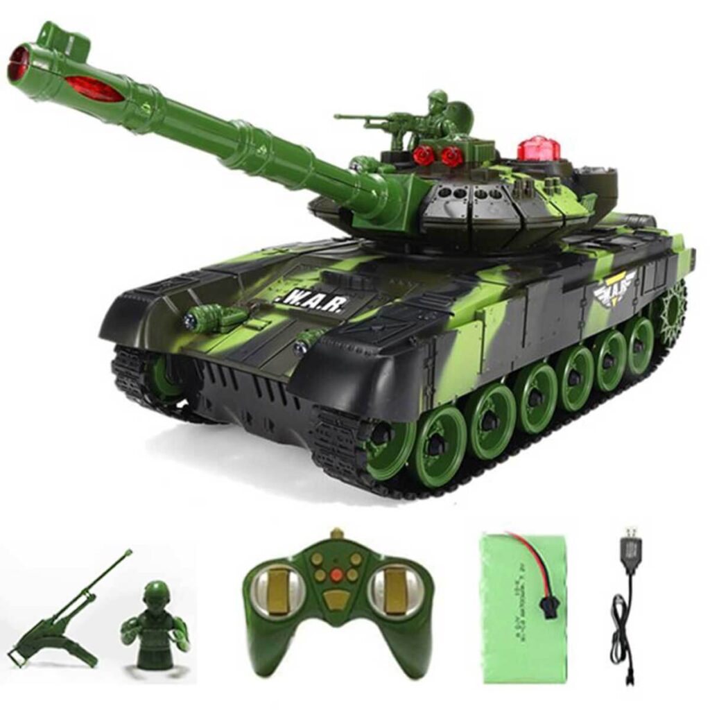 Kids RC Battle Tank Remote Control Army Tank Super Battle Launch Remote ...