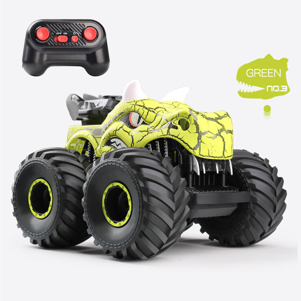 Kids RC Car Dinosaur Remote Control Car 2.4Ghz Stunt Car with Lights Sound and Spray Function ...