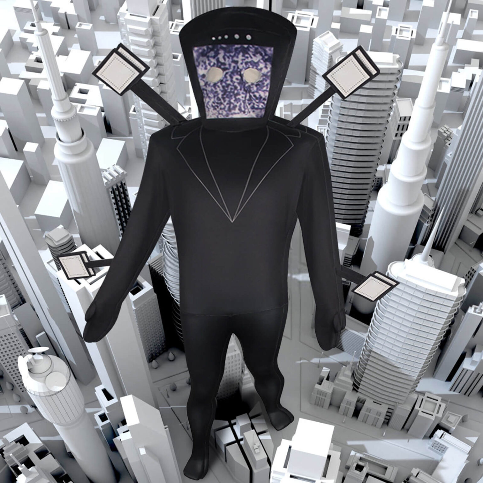 Skibidi Toilet Costume Titan TV Man Cosplay Outfit TV Man Jumpsuit ...