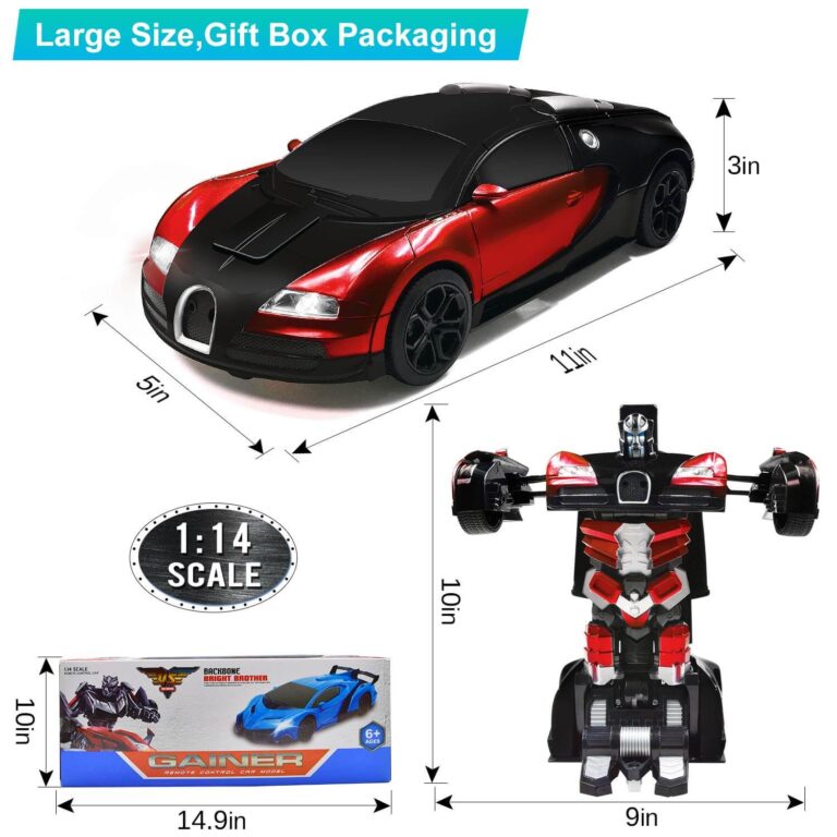 1:14 Remote Control Transformer Robot Car Toys Gesture Sensing RC Car ...