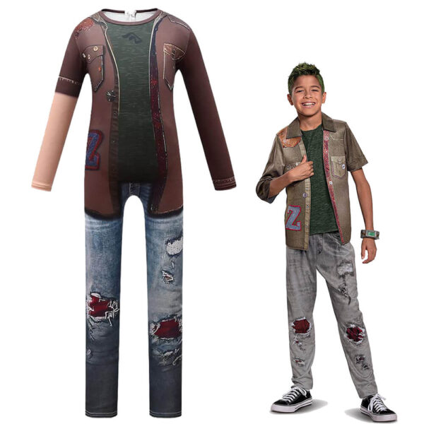 Kids Zombies Costume Zed Cosplay Jumpsuit Boys Fashion Halloween Outfit ...