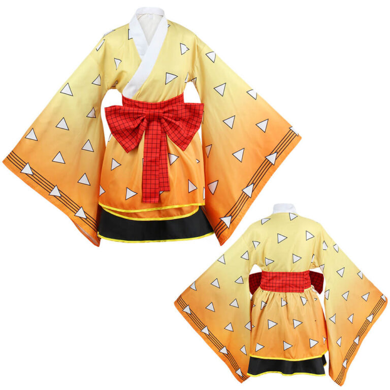 Adult Tanjiro Cosplay Full Set Zenitsu Rengoku Kyoujurou Kimono Suit ...