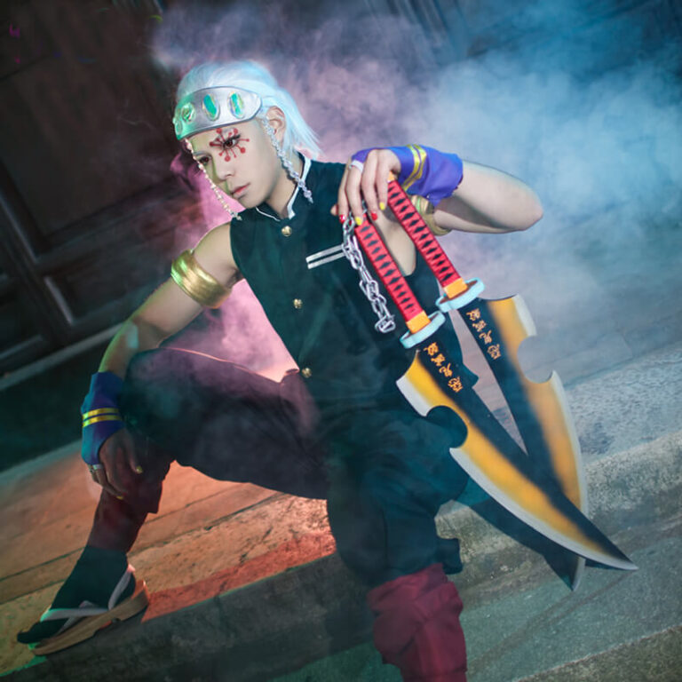 Teens/Adult Uzui Tengen Cosplay Full Set Halloween Costume Hinatsuru ...