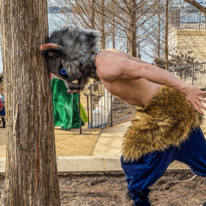 Hashibira Inosuke Cosplay Costume Apron Pants with Plush Skirt ...