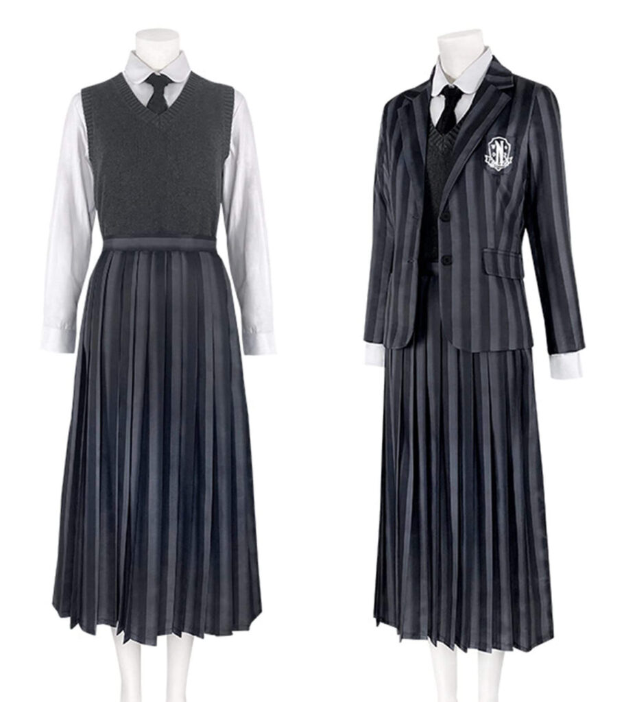 Wednesday Addams School Uniform Nevermore School Dress 5pcs Suit ...