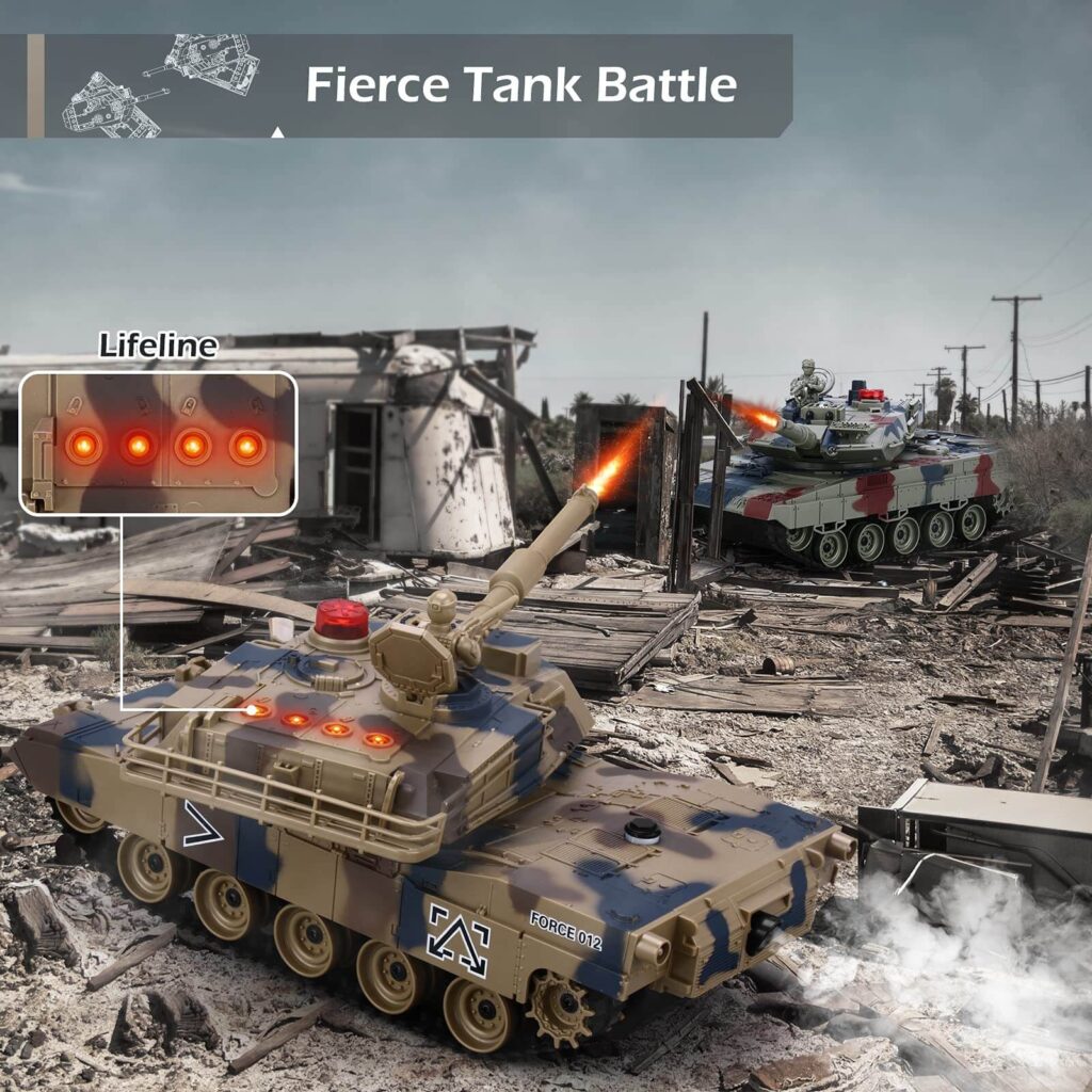 RC Tank with Smoke Effect Remote Control Battle Mist Spray Tank Toy ...