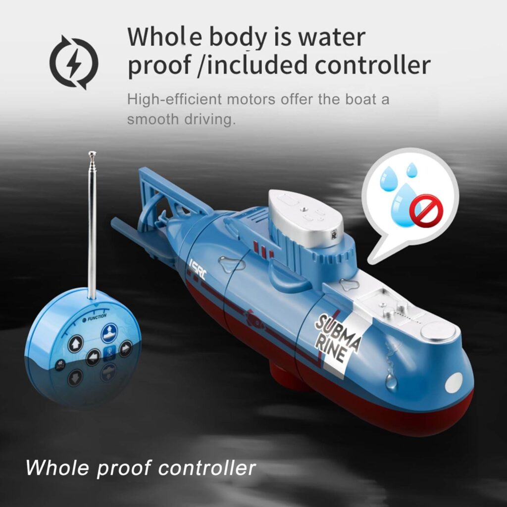 Mini Remote Control Submarine Waterproof Diving Toy 6 Channels Boat for ...