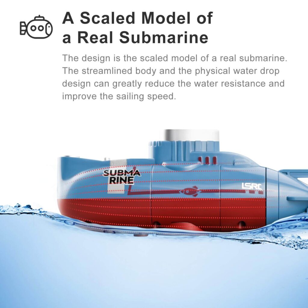 Mini Remote Control Submarine Waterproof Diving Toy 6 Channels Boat for ...