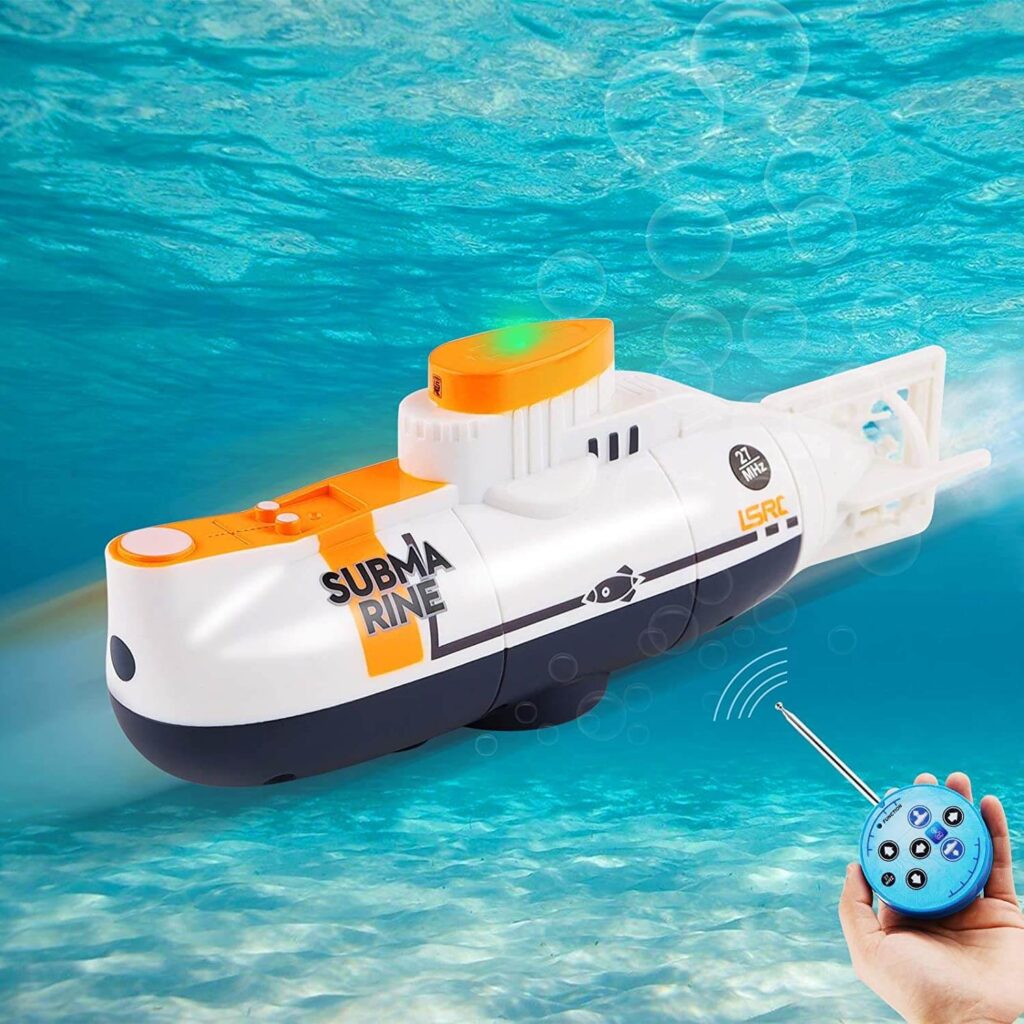 Mini Remote Control Submarine Waterproof Diving Toy 6 Channels Boat for ...