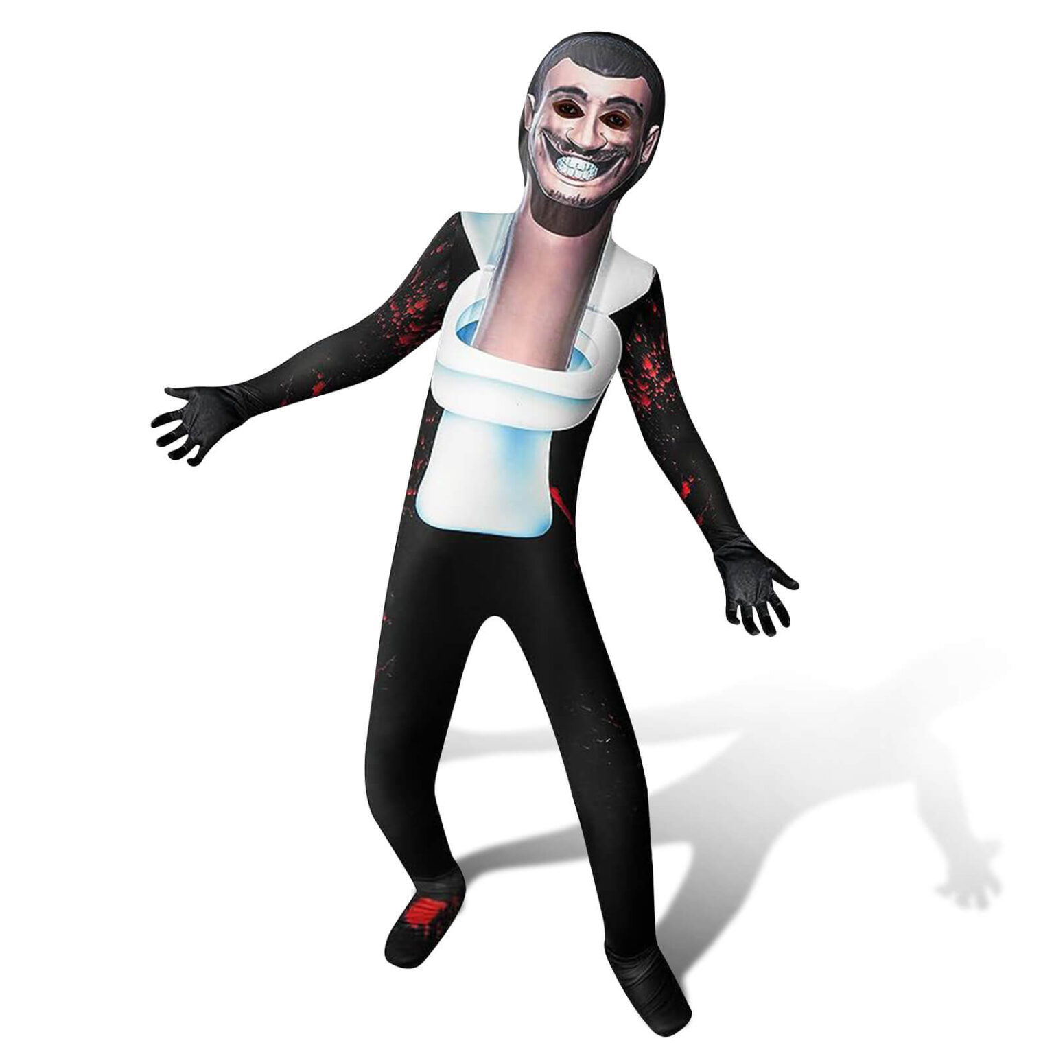 Skibidi Toilet Costume Speaker Man Jumpsuit and Mask 2pcs Suit Kids ...