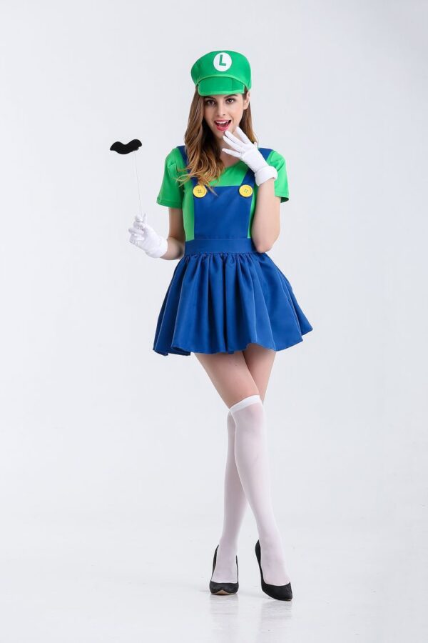 Super Mario Luigi Dress Costume For Women – NalaGila